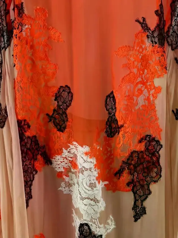Valentino Garavani Lace-appliqué Floor-length Maxi Dress
