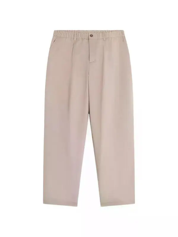 Maison Kitsuné Logo-embroidered Pleated Trousers