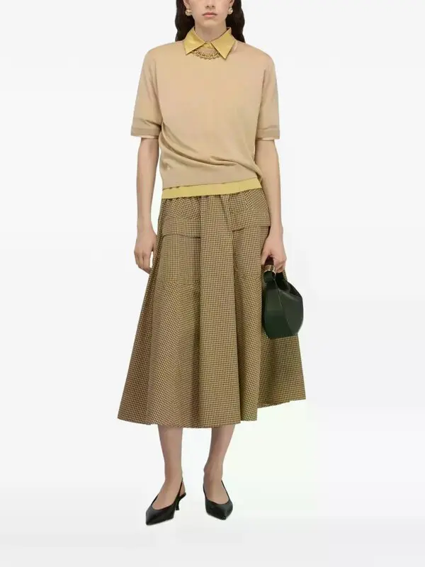 SEMICOUTURE Alma Short-sleeve Sweater - Neutrals