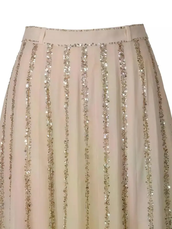 Valentino Garavani Sequin-embellished Pleated Skirt