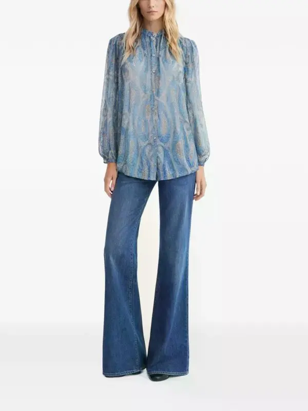 Etro Paisley-print Pleated Blouse
