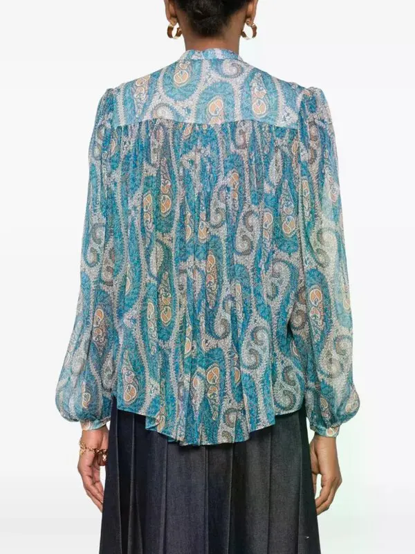 Etro Paisley-print Pleated Blouse