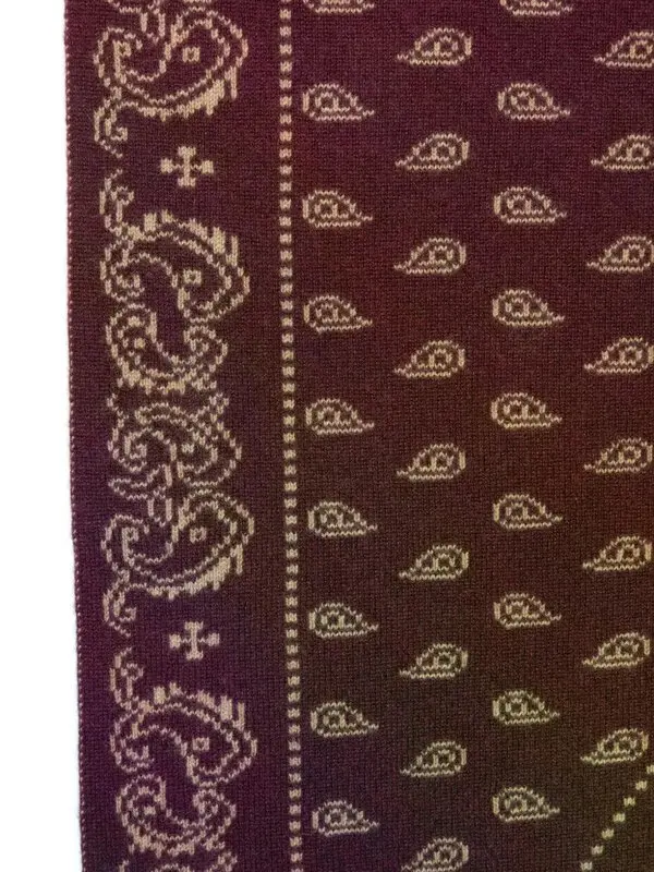Guest In Residence Paisley-knit Triangle Scarf