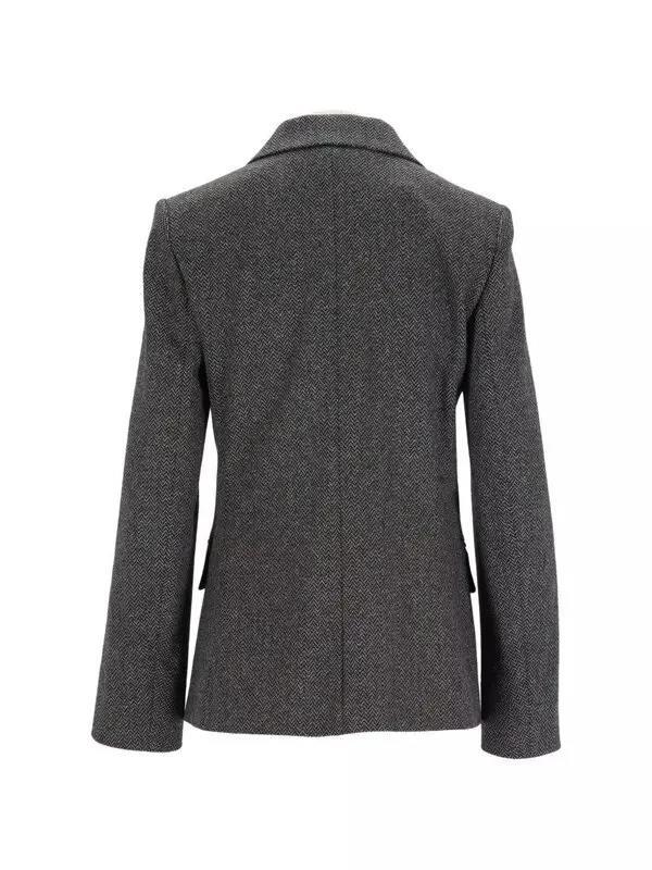 Max Mara Chevron-jacquard Single-breasted Blazer
