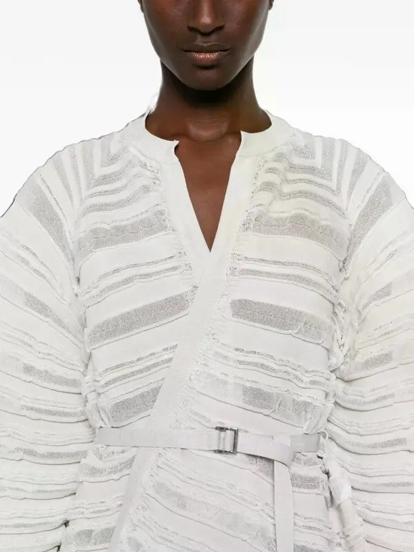 CFCL Belted Ribbed-knit Jacket