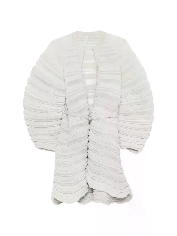 CFCL Belted Ribbed-knit Jacket - Neutrals