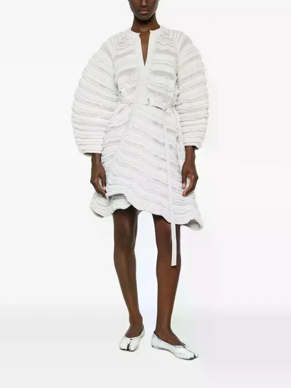 CFCL Belted Ribbed-knit Jacket - Neutrals