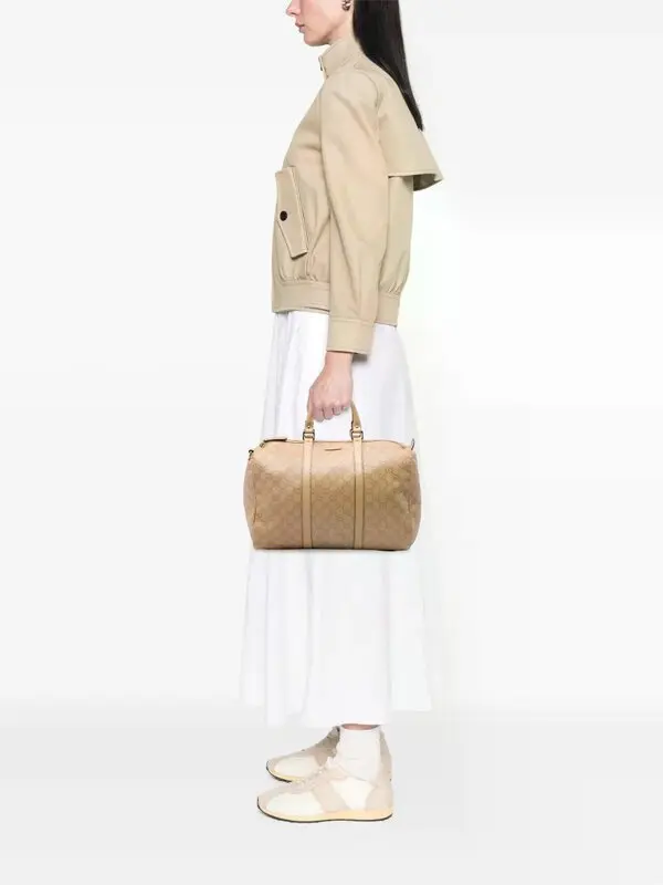 Gucci 2016-2026 Medium Gg Supreme Joy Boston Bag - Brown