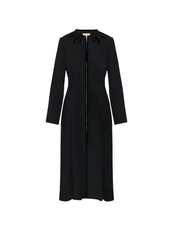 Valentino Garavani Bow-embellished Zip-fastening Coat