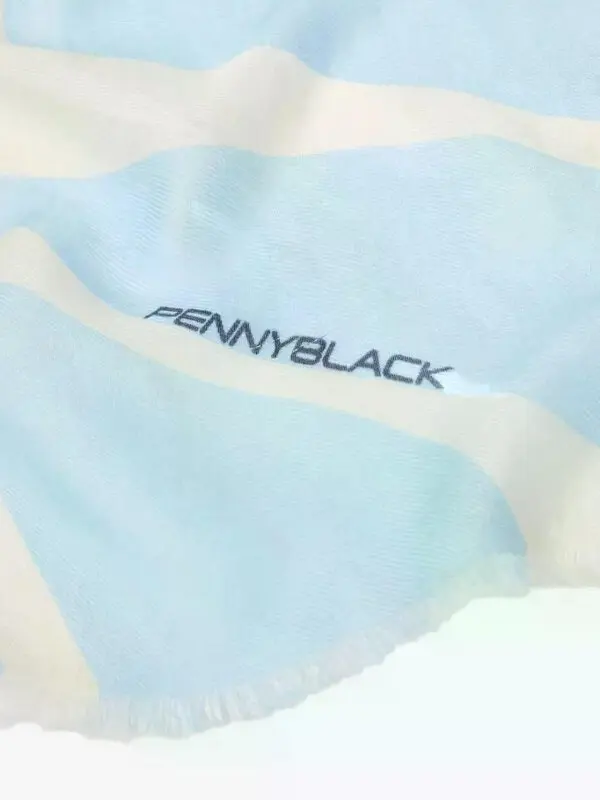 PENNYBLACK Leaf-print Frayed Scarf