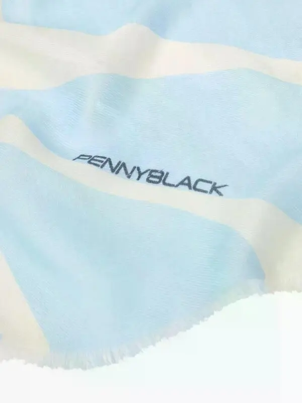 PENNYBLACK Leaf-print Frayed Scarf