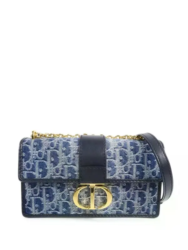Dior 30 Montaigne East West Chain Shoulder Bag - Blue
