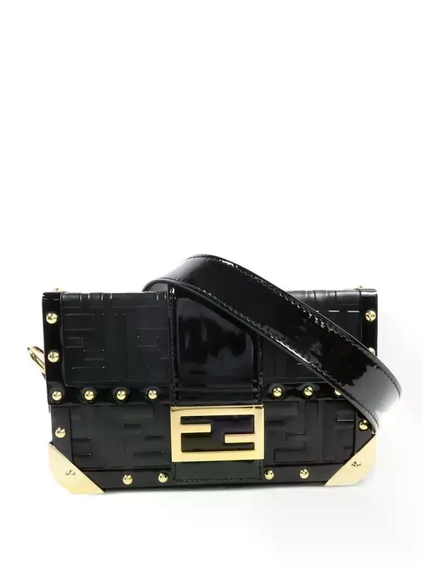 Fendi Baguette Trunk Shoulder Bag - Black