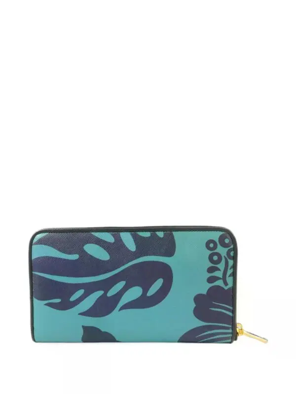 Prada Saffiano Floral-print Wallet