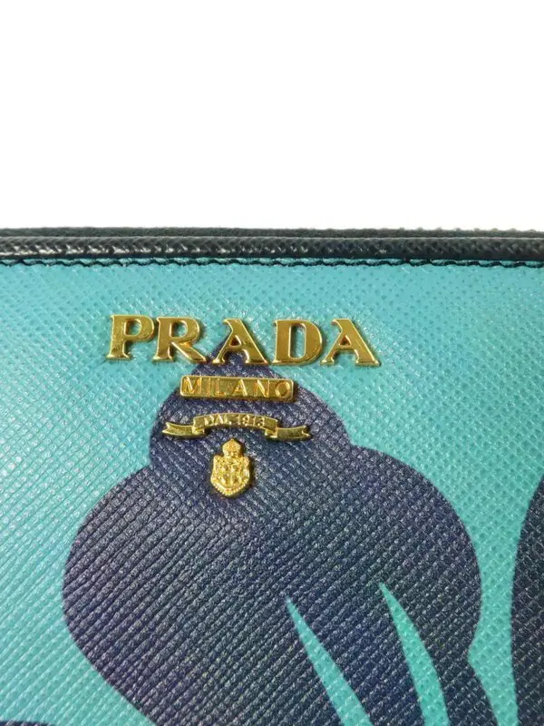 Prada Saffiano Floral-print Wallet