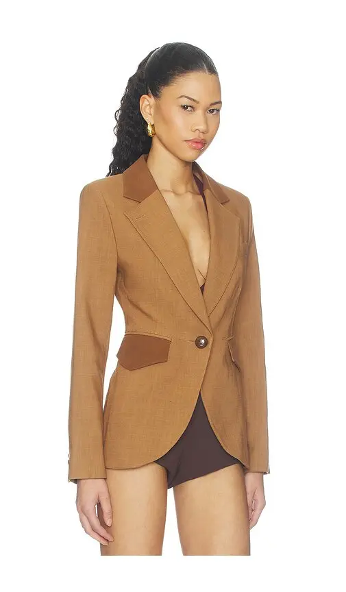 Smythe Blocked Seamed Blazer In . Also