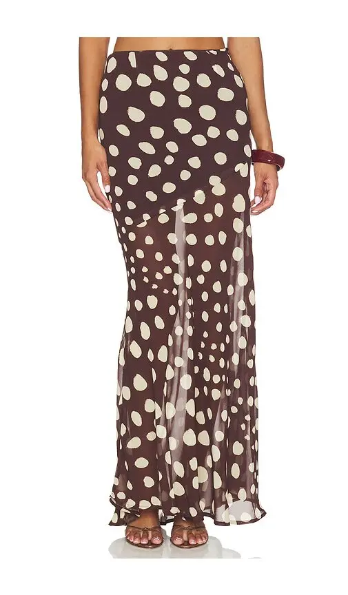 SEVEN WONDERS Doloris Low Waist Maxi Skirt In . Also - Brown