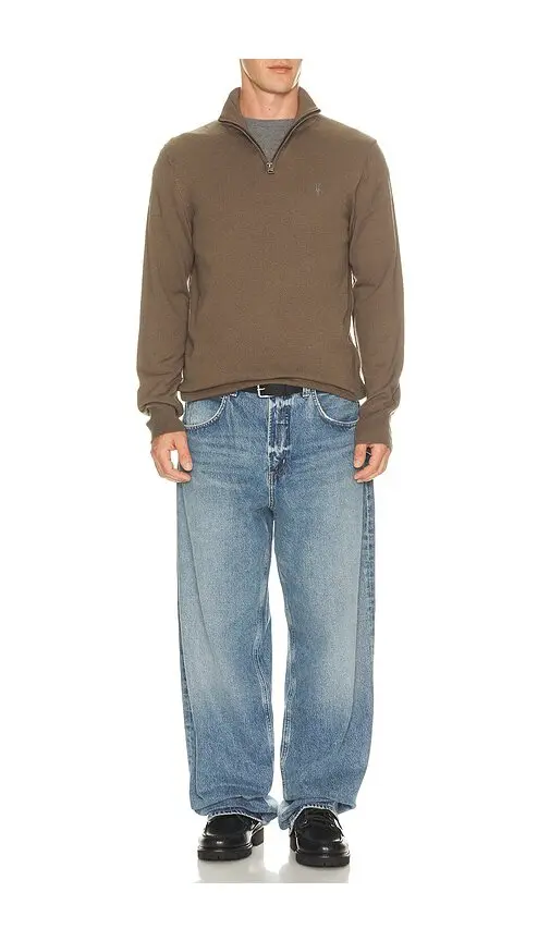 ALLSAINTS Kilburn Zip Funnel Quarter Zip Sweater In . Also
