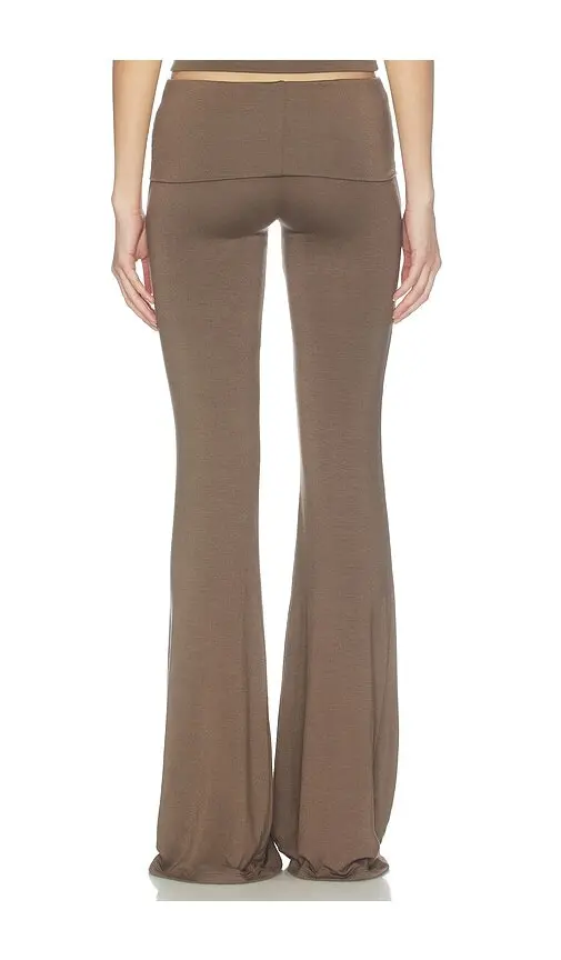 Eterne Soft Jersey Foldover Flare Pant In . Also