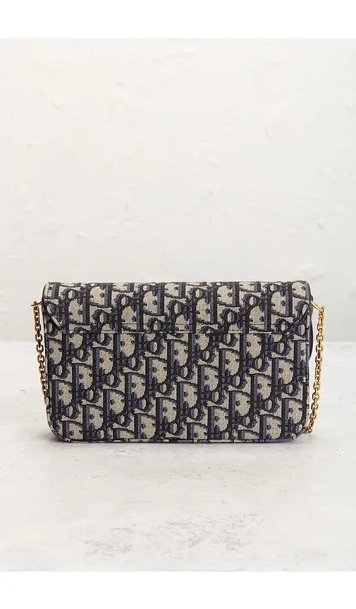 FWRD RENEW Dior Oblique Saddle Wallet On Chain