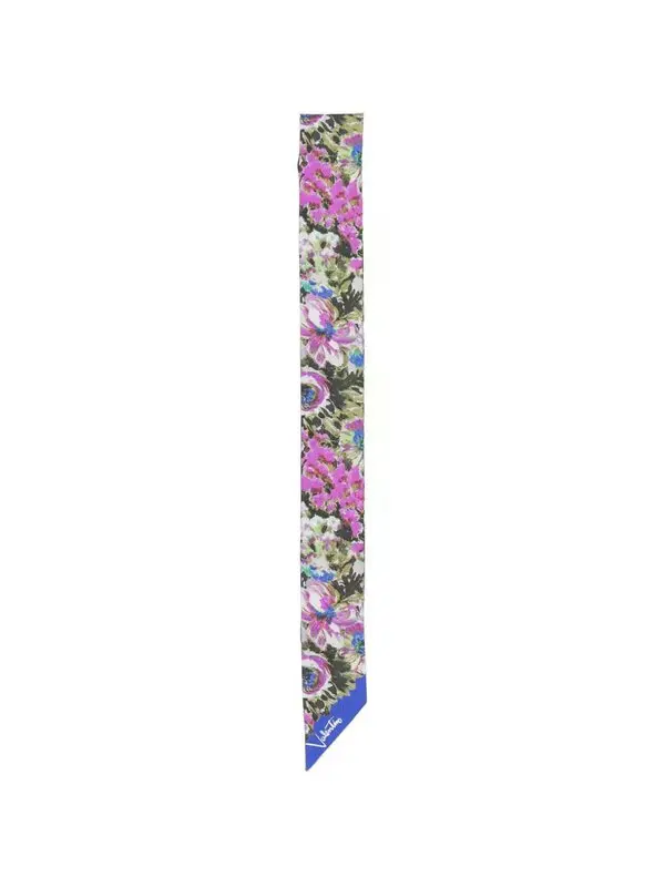 Valentino Garavani Logo-print Scarf - Blue