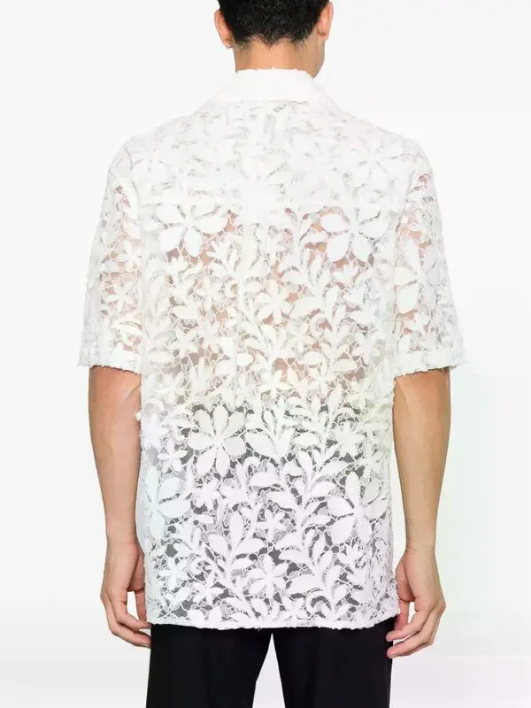 Simkhai Floral-lace Short-sleeve Shirt