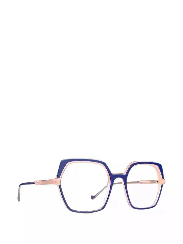 CAROLINE ABRAM Ninon Geometric-frame Glasses - Blue