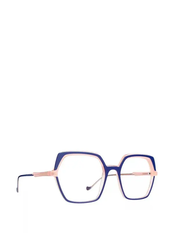 CAROLINE ABRAM Ninon Geometric-frame Glasses - Blue