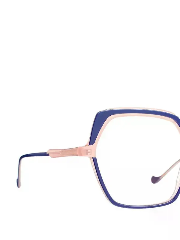 CAROLINE ABRAM Ninon Geometric-frame Glasses - Blue
