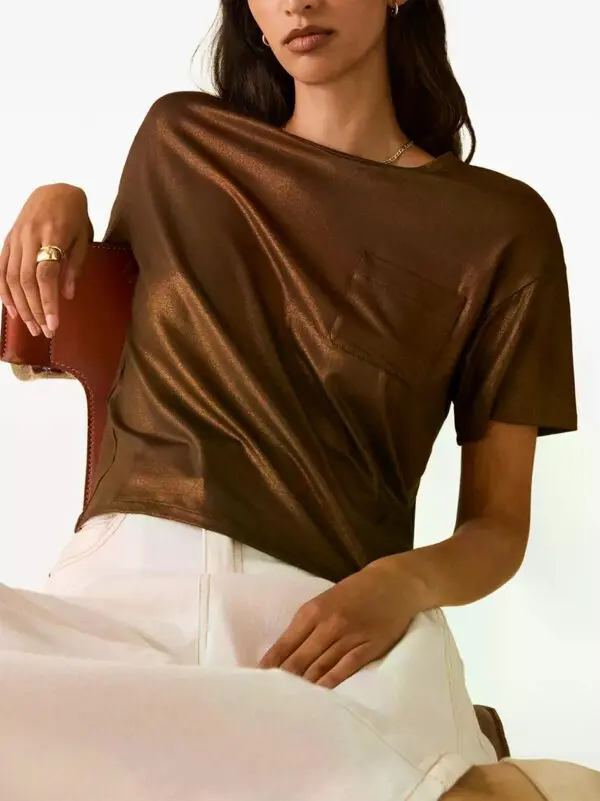 PENNYBLACK Metallic-effect Pocket T-shirt