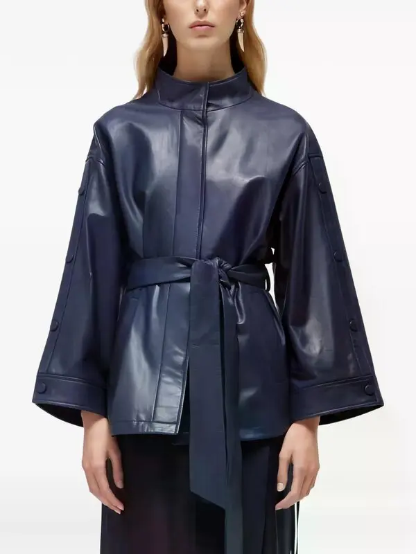 BLUGIRL Belted Button-sleeve Jacket