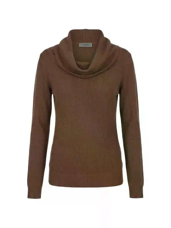 Valentino Garavani Cowl-neck Striped Sweater