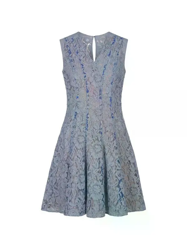 Valentino Garavani Floral-lace Sleeveless Mini Dress - Blue