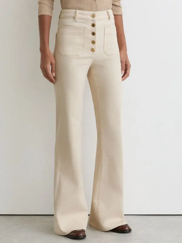 REISS Twin-pocket Button Flared Jeans