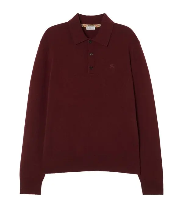 Burberry Cashmere-blend Ekd Polo Shirt