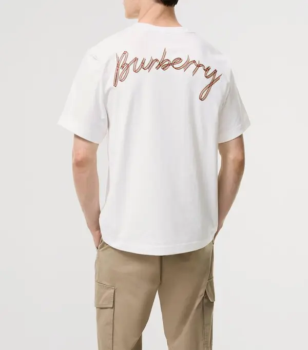Burberry Cotton Embroidered Logo T-shirt