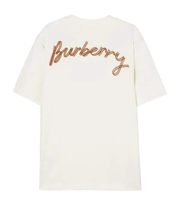 Burberry Cotton Embroidered Logo T-shirt