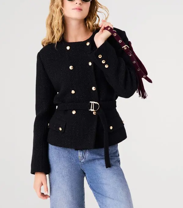 Maje Belted Double-breasted Jacket
