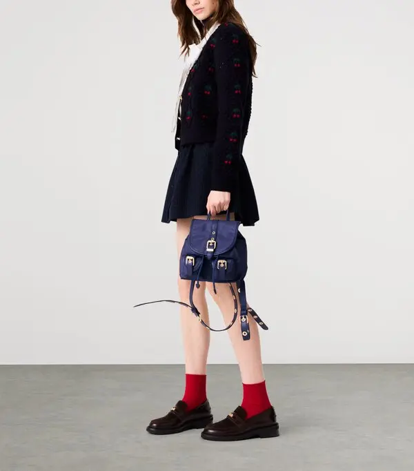 Maje Wool Cherry-embroidered Cardigan