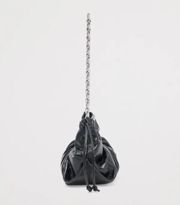 Maje Leather Milpli Clutch Bag - Black