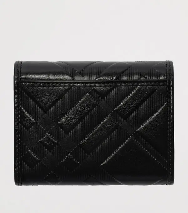 Burberry Small Leather Embossed Check Wallet