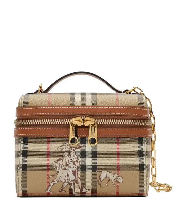 Burberry Check Mates Wash Bag - Beige