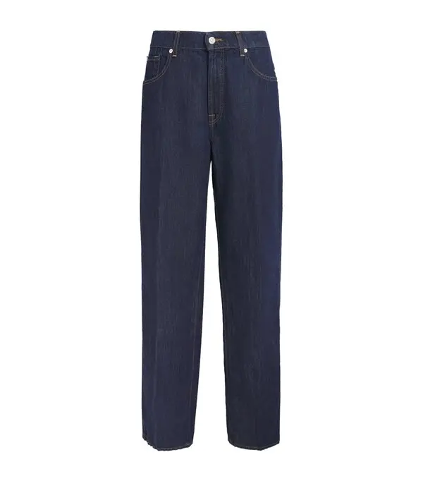 7 For All Mankind Stovepipe High-rise Straight Jeans