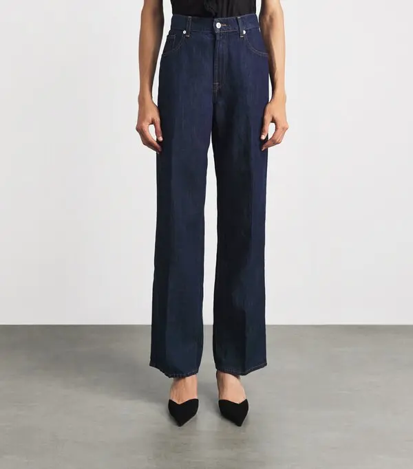 7 For All Mankind Stovepipe High-rise Straight Jeans