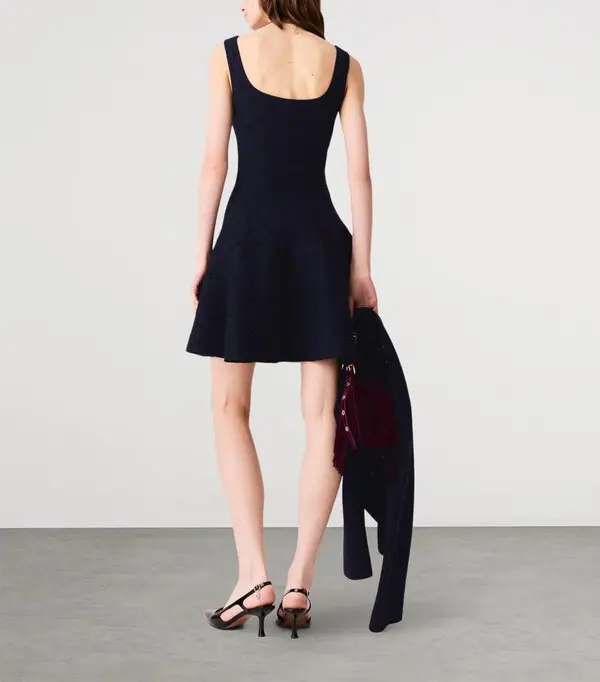 Maje Embellished Jacquard Mini Dress