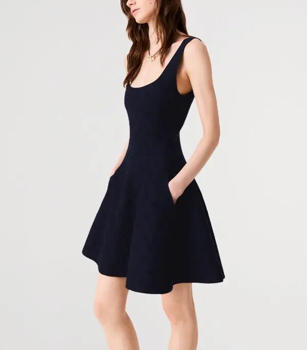 Maje Embellished Jacquard Mini Dress