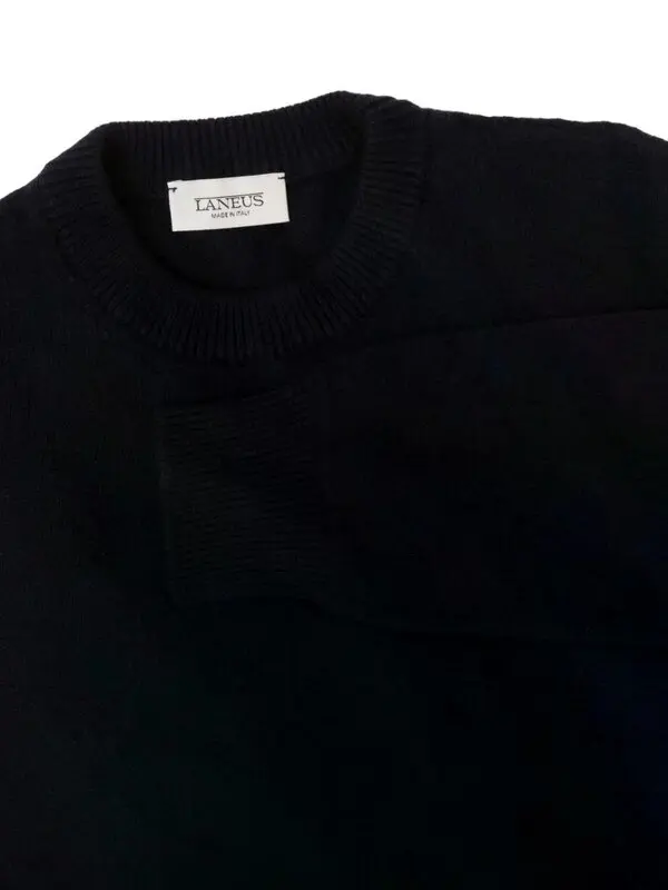 LANEUS Crew-neck Knitted Sweater