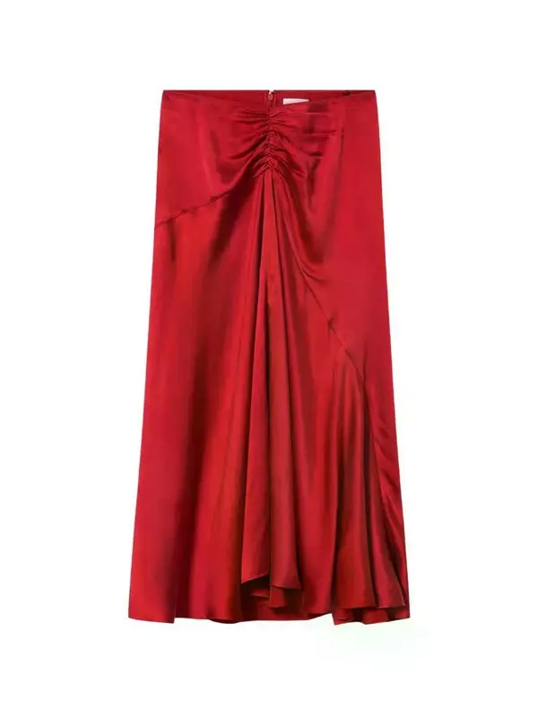 Isabel Marant Étoile Laren Silk Skirt - Red