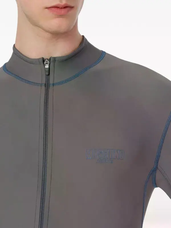 Moschino Zip-up Long-sleeve Sweater