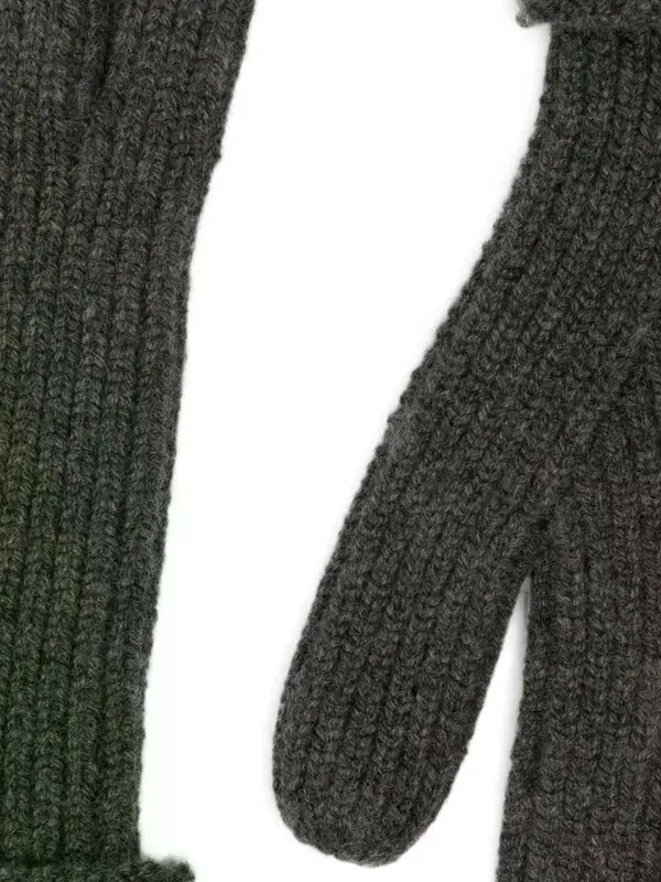 N.peal Ribbed-knit Cashmere Gloves